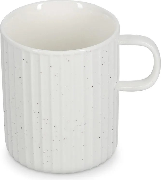 Bílý hrnek z kostního porcelánu 410 ml Ora Gloss – Salt&amp;Pepper