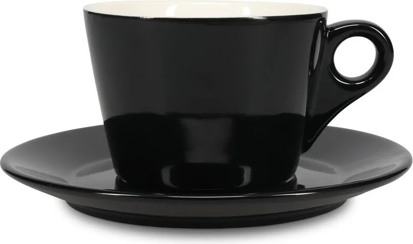 Černý porcelánový šálek na latte 280 ml Barista – BonBistro