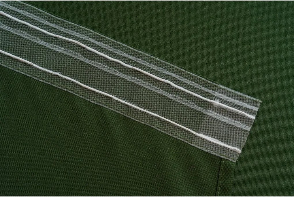 Závěs OXFORD LIGHT 140x270 cm, tmavě zelený Zavěšení: Řasící páska