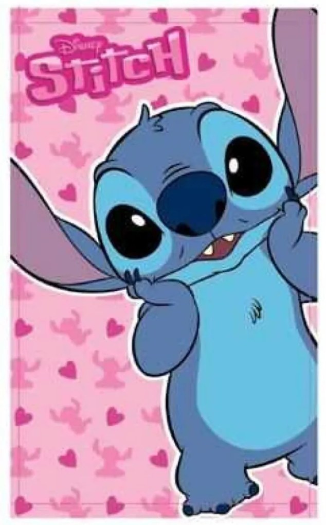 Dětský ručník Lilo and Stitch ružový 30x50cm Setino