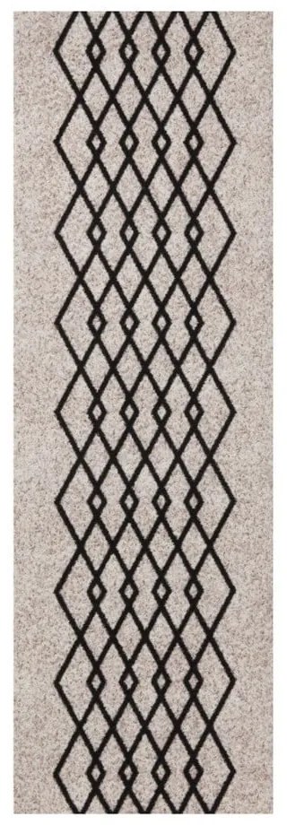 Krémovo-černý běhoun Hanse Home Cook & Clean Elizabeth, 60 x 180 cm