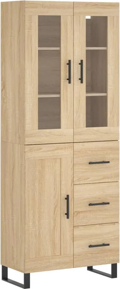 Skříň highboard dub sonoma 69,5 x 34 x 180 cm kompozitní dřevo 3198684