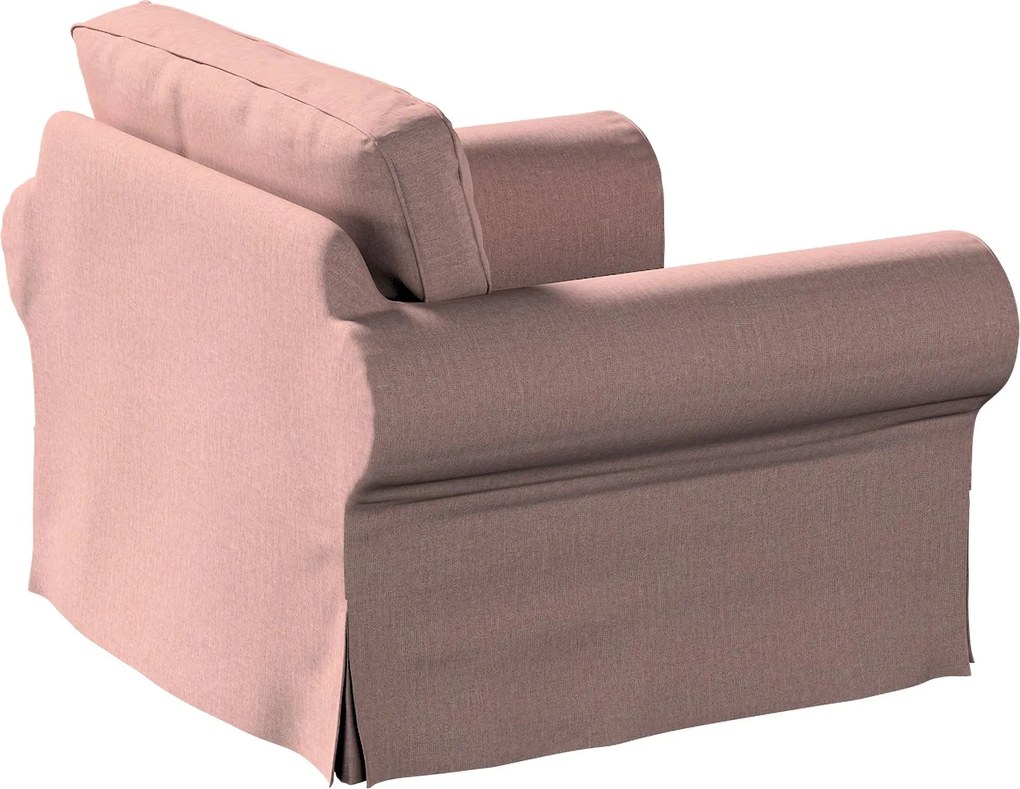 Potah na křeslo IKEA Ektorp barva růžová látka pletený vzor