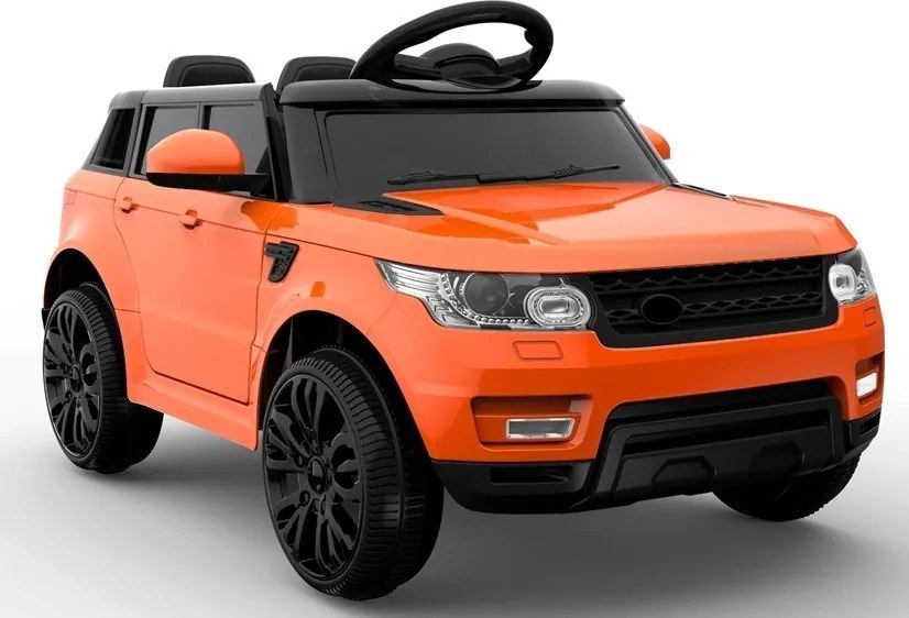 LEAN CARS Elektrické autíčko HL1638 s dálkovým ovládáním, MP3 a LED světlem oranžové