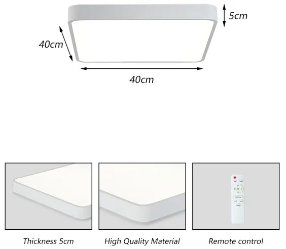 Brilagi - LED Stmívatelné svítidlo POOL SQUARE LED/36W/230V 40x40 cm bílá + DO