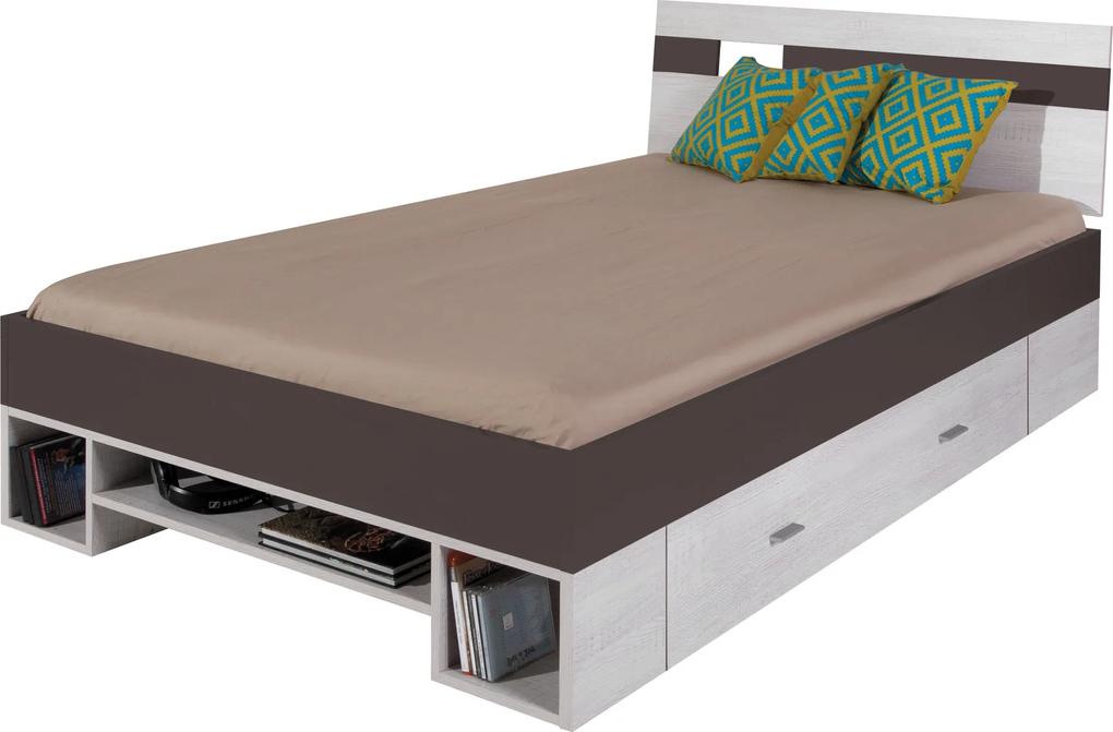 Dětská postel Next NX18 Zvolte barevné provedení: bělená borovice - earth