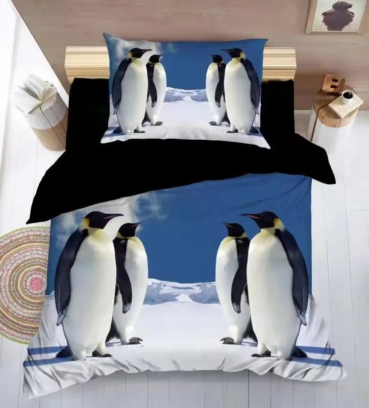 Sofy Oboustranné 3D povlečení Penguins