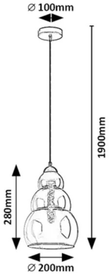Rabalux 72211 - Lustr na lanku SALVATORE 1xE27/40W/230V