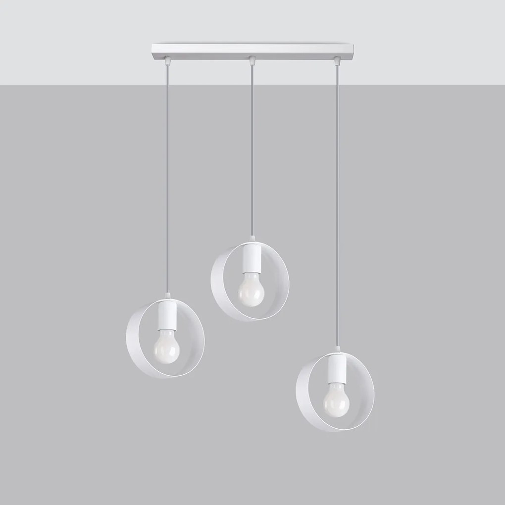 Sollux Lighting Závěsné svítidlo TITRAN 3 bílé