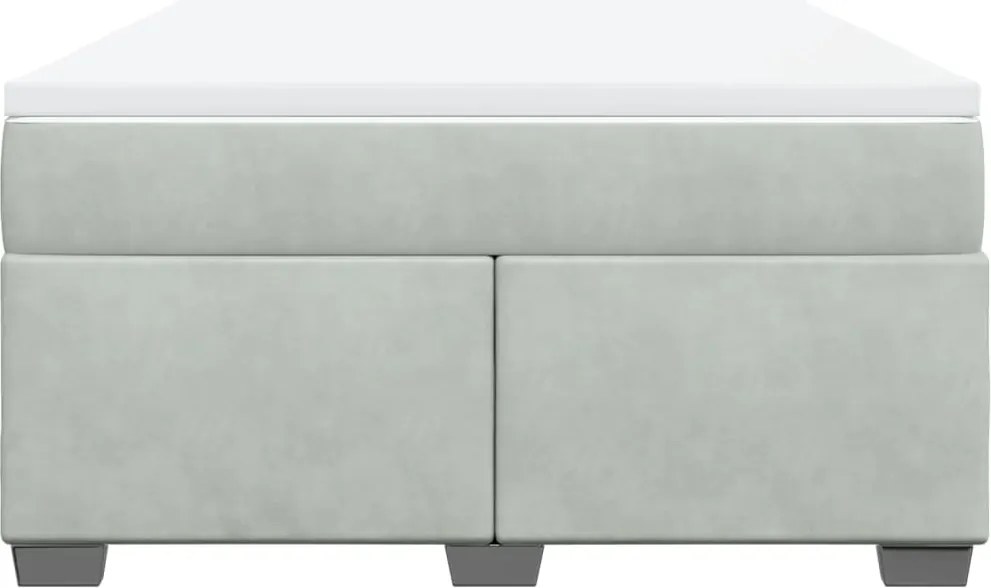 Box spring postel s matrací světle šedá 140x200 cm samet 3285287