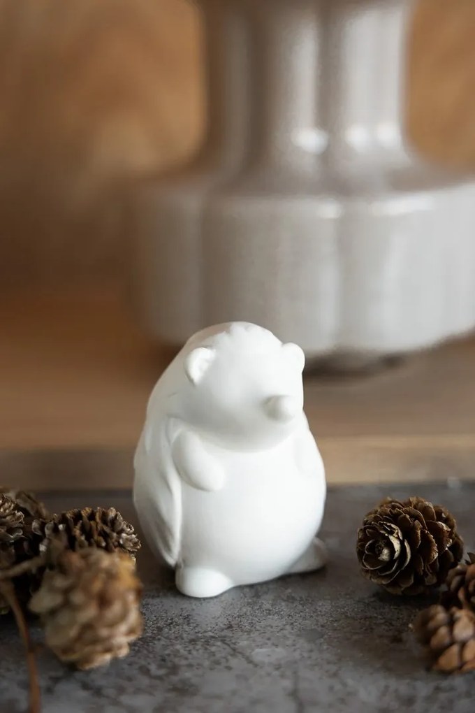 Keramická dekorace ježeček Rufus White 7 cm Storefactory Scandinavia