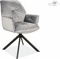 CZ Nábytkář - Kasvo Židle BOGA II - otáčivá, područky | Varianta: nohy černé / látka bluvel 14