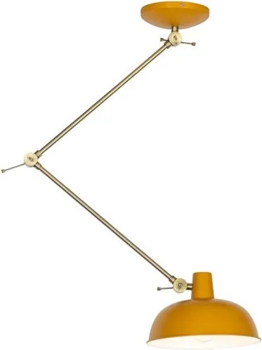 Stropní retro svítidlo do dětského pokoje s ramenem žluté Milton Yellow