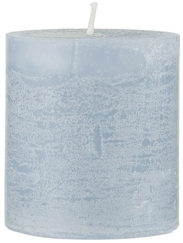 IB LAURSEN Svíčka Rustic Candle Light Blue 7,5 cm, modrá barva, vosk