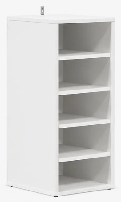 skříňka na boty, botník, 5 polic, dřevo, 72x36x32 cm, bílá, Dekorino BB20260069