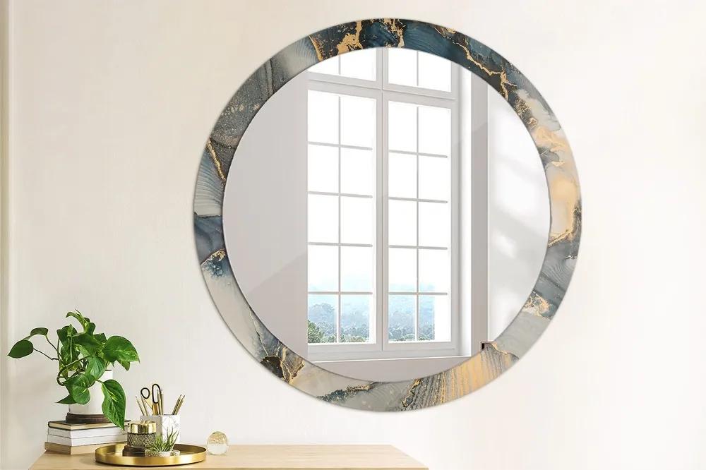 Kulaté dekorativní zrcadlo Abstraktní tekutina fi 90 cm