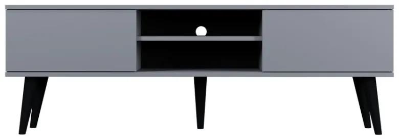 TV stolek TORONTO 160 cm šedý/černý