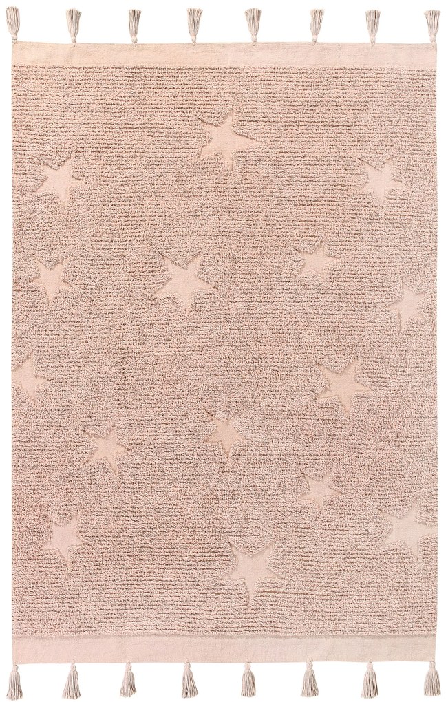 Lorena Canals koberce Přírodní koberec, ručně tkaný Hippy Stars Vintage Nude - 120x175 cm