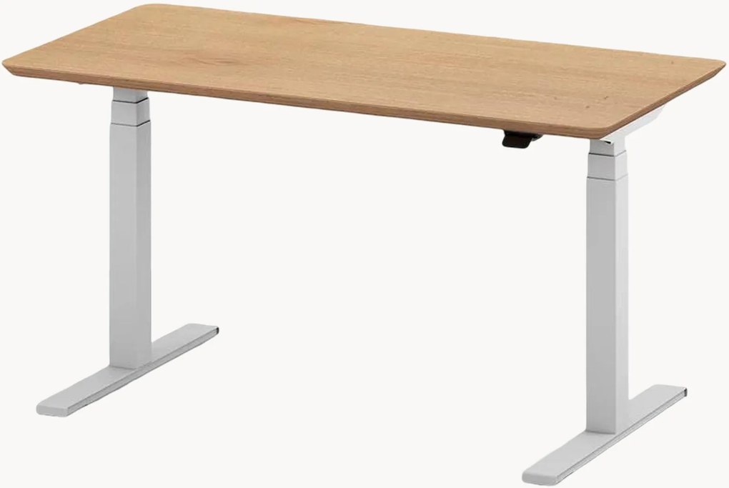 Ručně vyrobený výškově nastavitelný psací stůl's dřevěnou deskou Pro