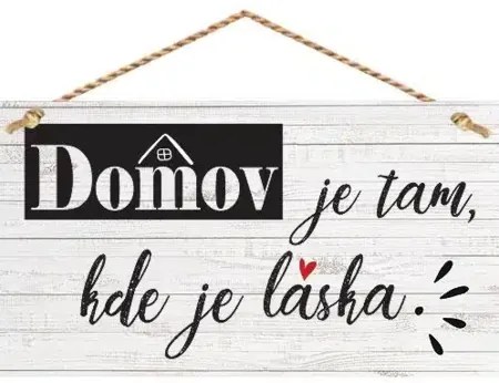 Bohemia Gifts Dekorační obrázek na zavěšení - Domov
