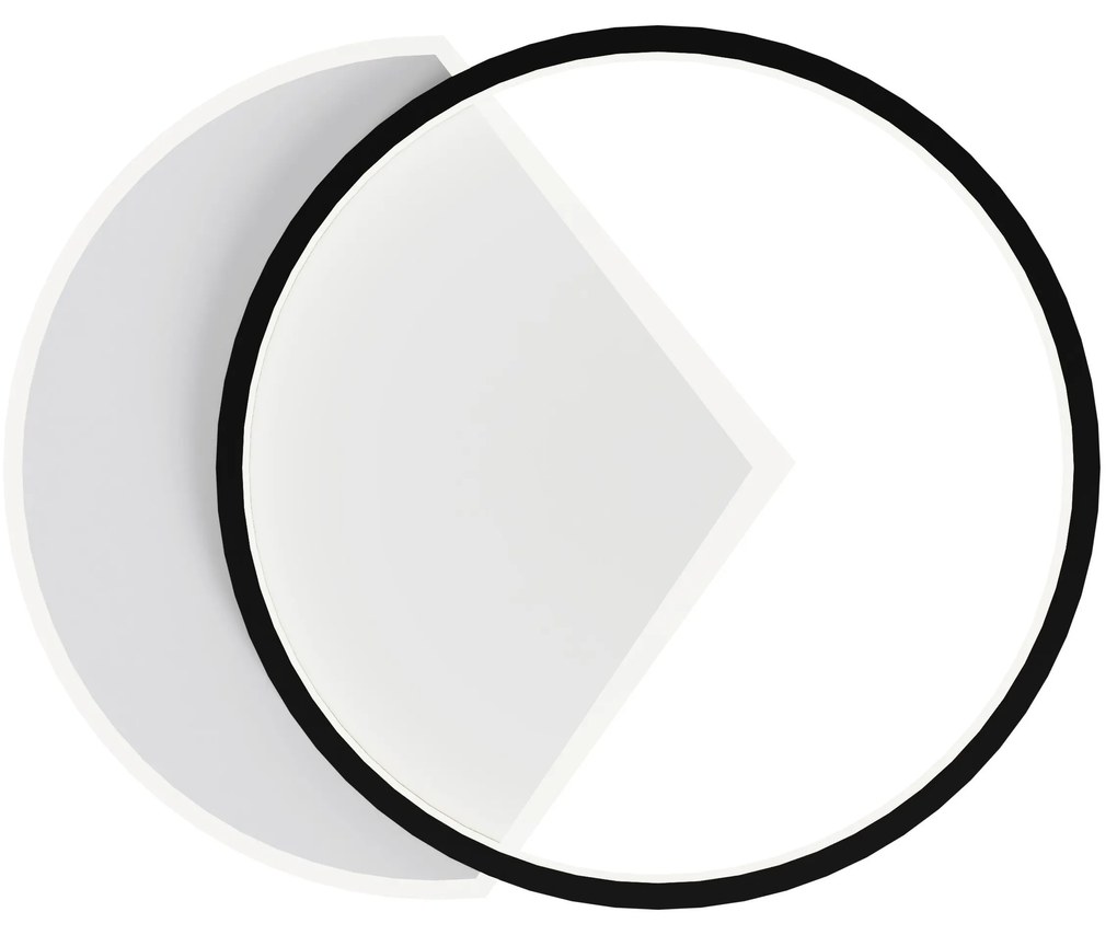 Toolight Toolight, stropní svítidlo 50cm, 30W, 3000K, LHJ076-C, černá-bílá, OSW-50037