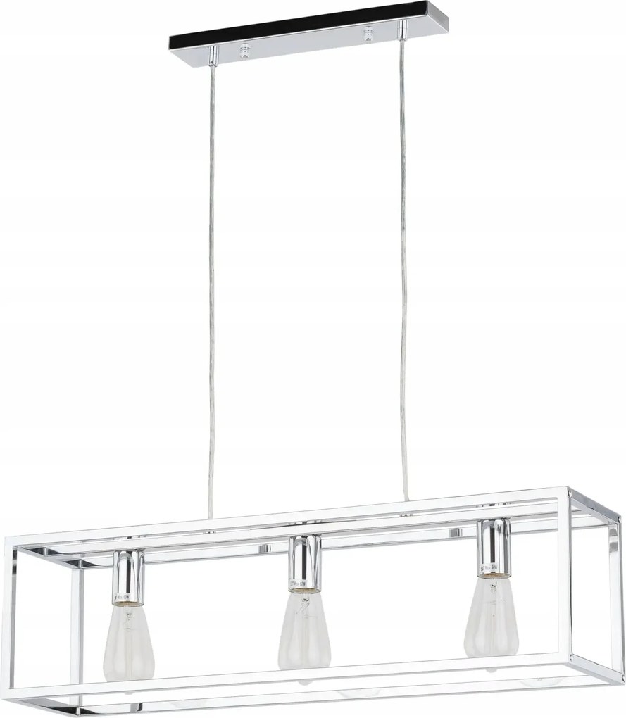 Závěsná lampa Italux Sigalo Led industriální chrom
