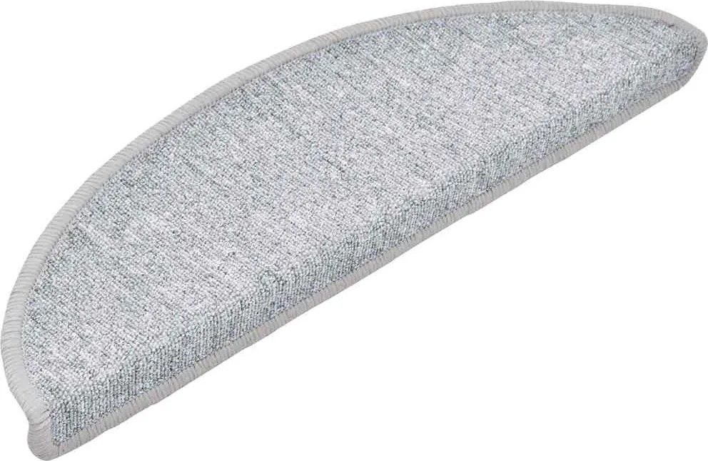 Schodové rohože 30 ks 56 x 17 x 3 cm světle šedé, půlkulaté 3365736
