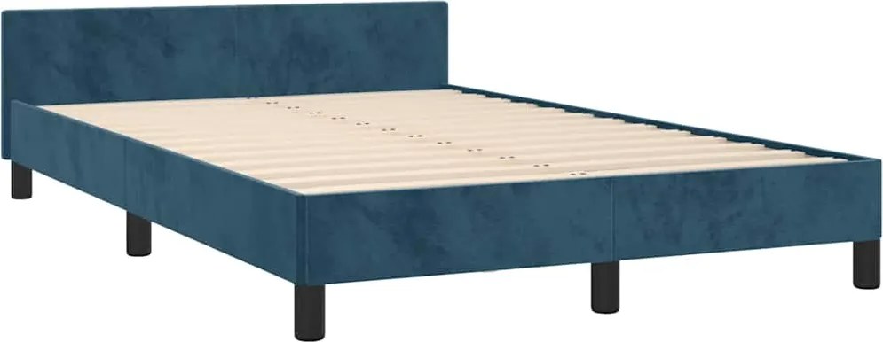 Rám postele bez matrace tmavě modrý 120 x 200 cm samet 3125871