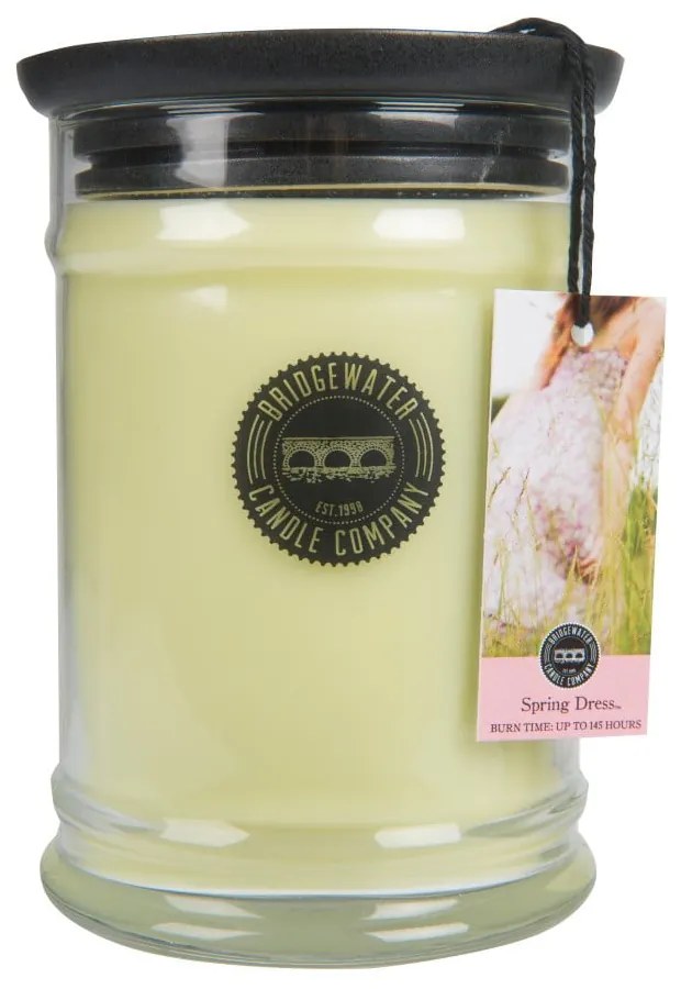 Svíčka ve skleněné dóze s vůní květin a citrusů Bridgewater candle Company Spring Dress, doba hoření 140-160 hodin