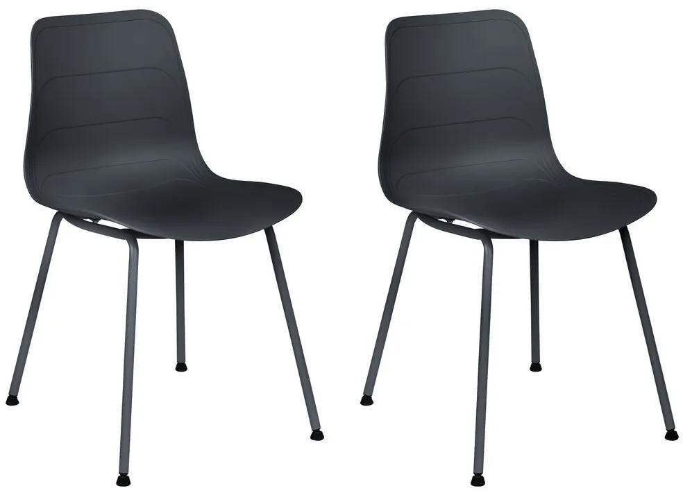 Sada 2 jídelních židlí černé LOOMIS Beliani
