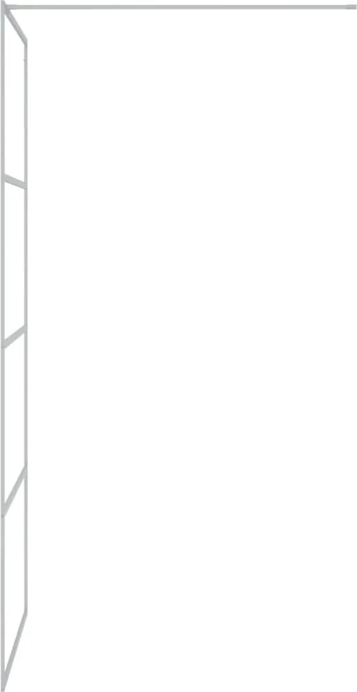 Sprchová zástěna walk-in stříbrná 90 x 195 cm čiré ESG sklo 152136