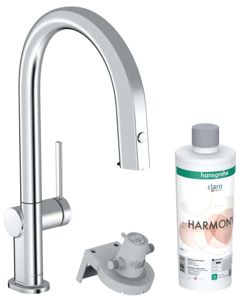Hansgrohe Aqittura M91 - Dřezová baterie s výsuvnou koncovkou a filtrací, sBox, chrom 76800000