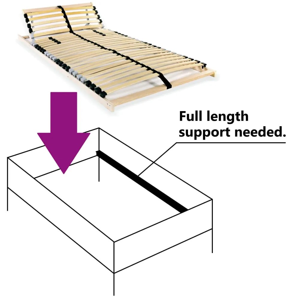 vidaXL Marketos Lamelový rošt postele s 28 lamelami 7 zón 70 x 200 cm