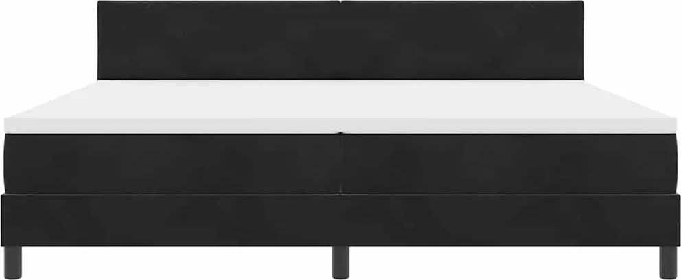 Postel s boxspringem s čelo Černá 200 x 200 cm samet 3339262