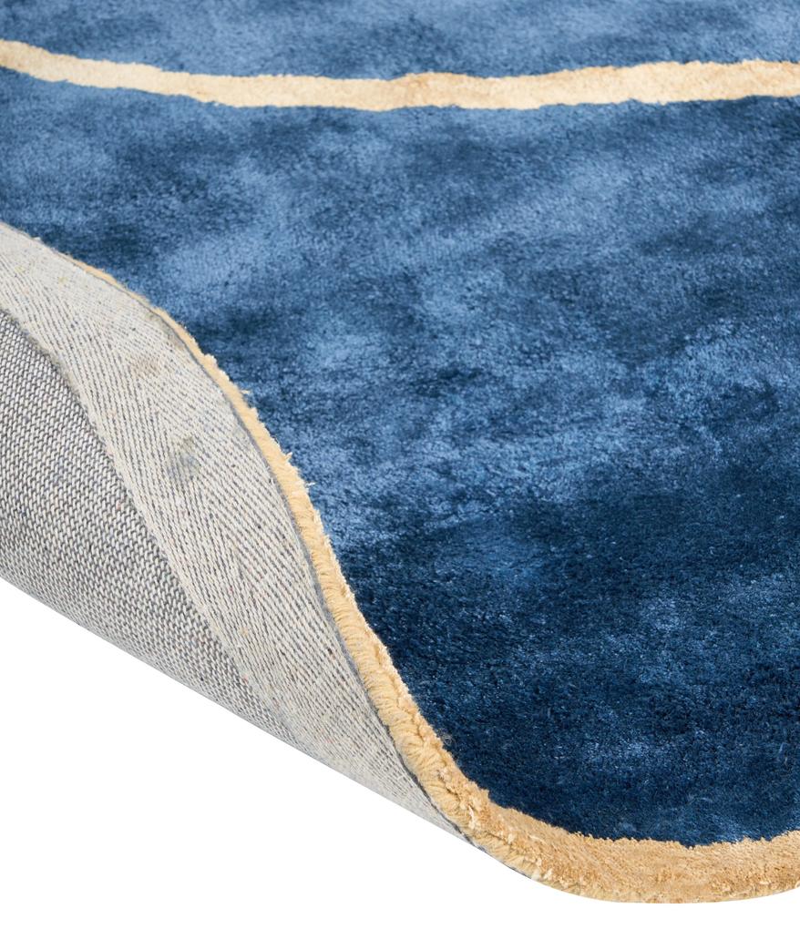 Viskózový koberec 200 x 200 cm námořnická modrá KANRACH Beliani