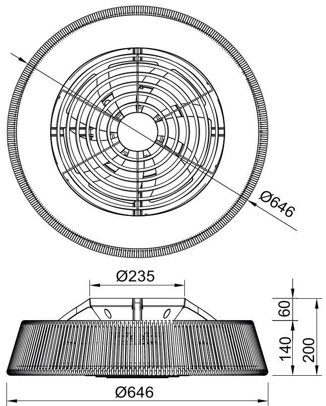 Mantra Polinesia Náutica, ventilátor z textilních provazů se svítidlem LED 70W 2700-5000K a dálk. ovladačem, průměr 64,6cm
