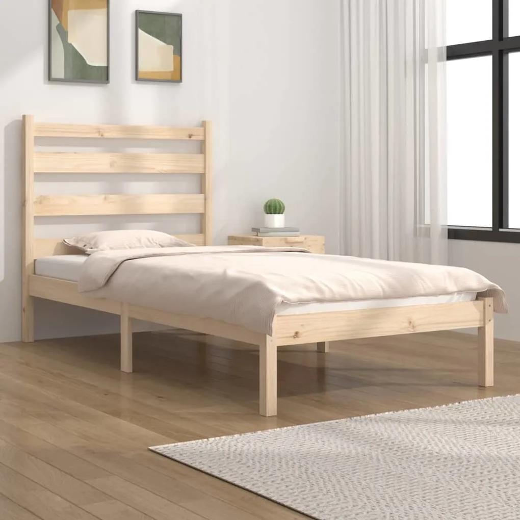 vidaXL Rám postele masivní borovice 100 x 200 cm [3103641] Barva: Bílá