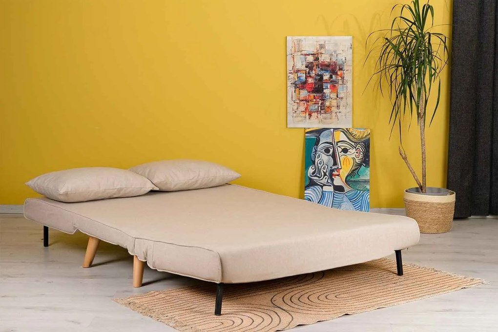Designová rozkládací pohovka Felicitas 120 cm krémová
