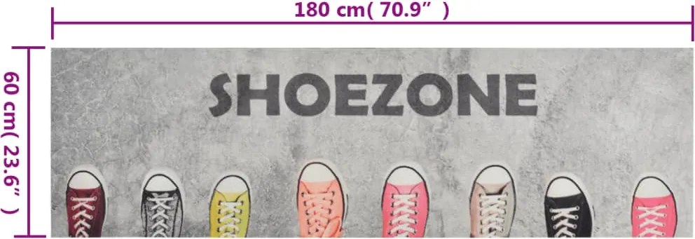 Kuchyňský koberec omyvatelný Shoezone 60 x 180 cm samet 136562