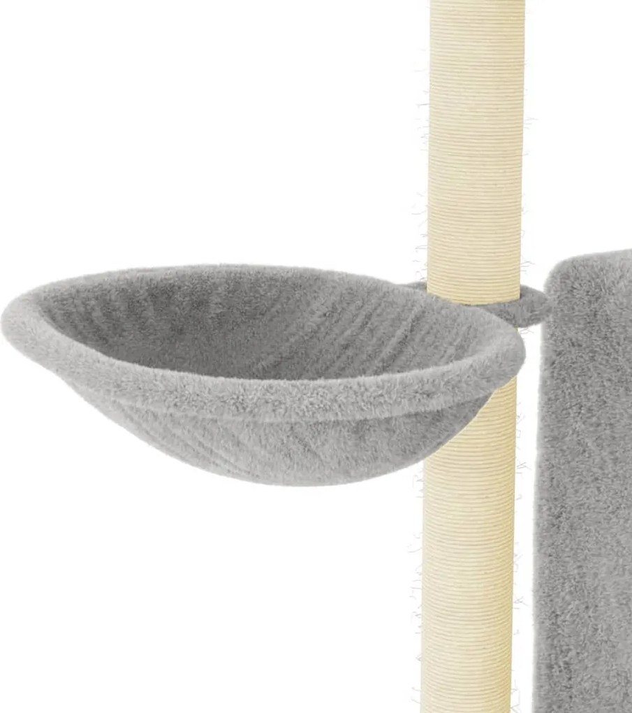 Škrabadlo pro kočky se sisalovými sloupky světle šedé 96,5 cm 172077