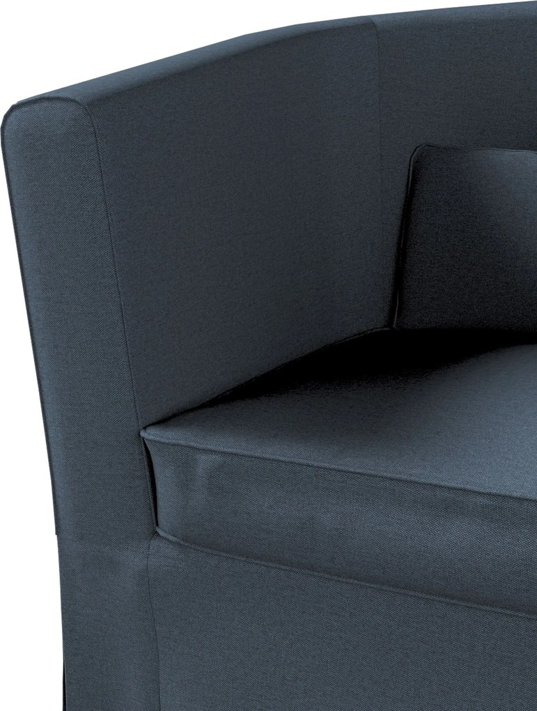 Potah na křeslo IKEA Ektorp Tullsta barva modrá látka pletený vzor