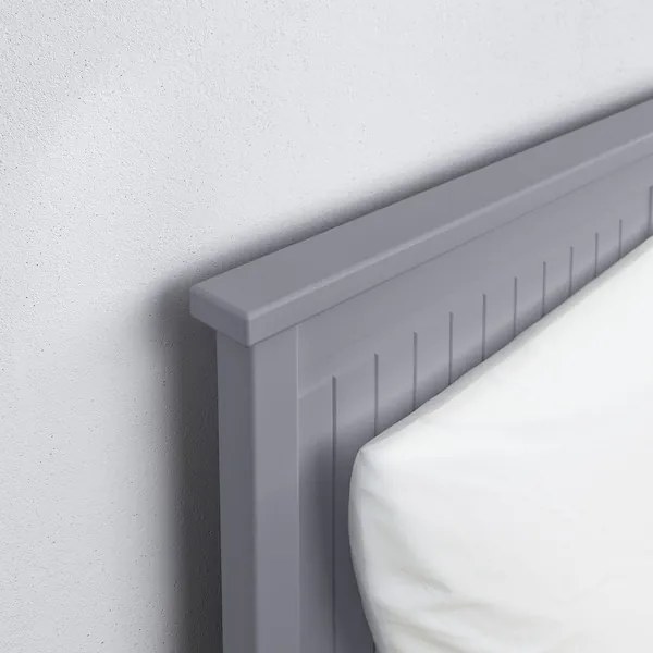 HEMNES Rám rozkládací postele, 3 zásuvky, šedá, 80x200 cm
