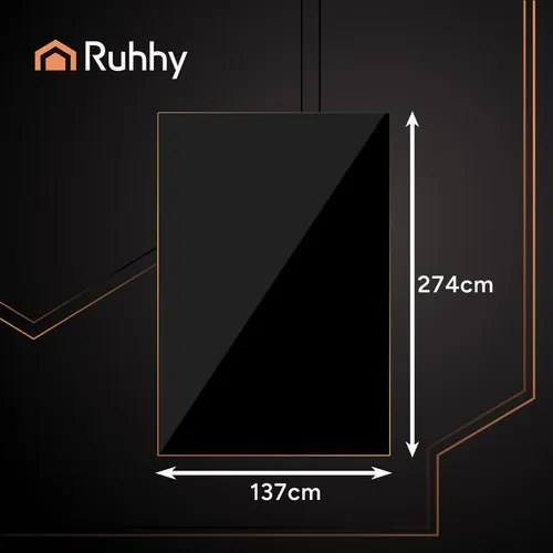 Dekorativní fóliový ubrus černý Ruhhy 26569, 137x274cm