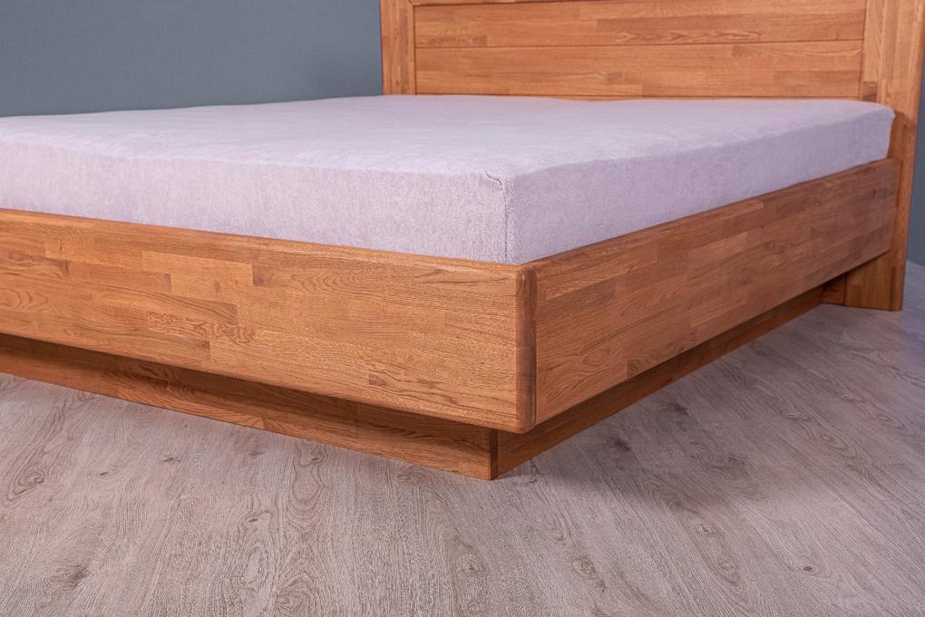 Masivní postel MARS - Solwo Design Dřevo a odstín oleje: BUK Cink - Olejování přírodní, Rozměr spací plochy: 180x200