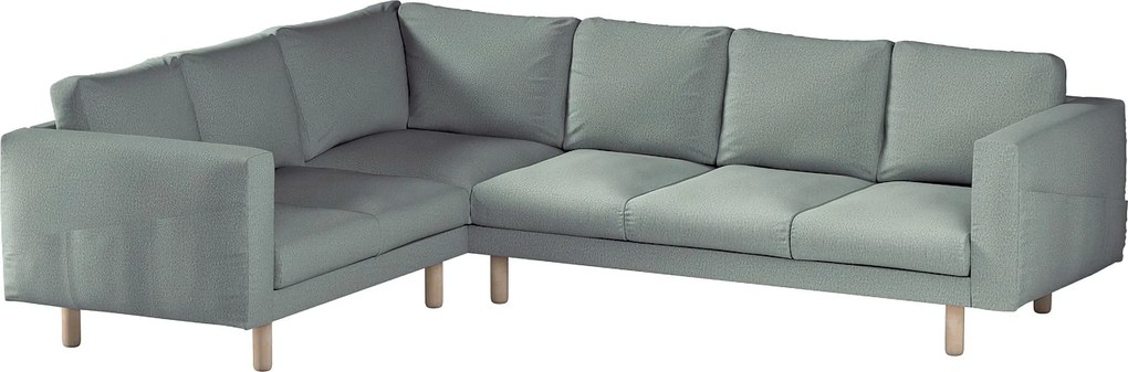 Potah na pohovku IKEA Norsborg rohová 5-místná barva zelená látka pletený vzor