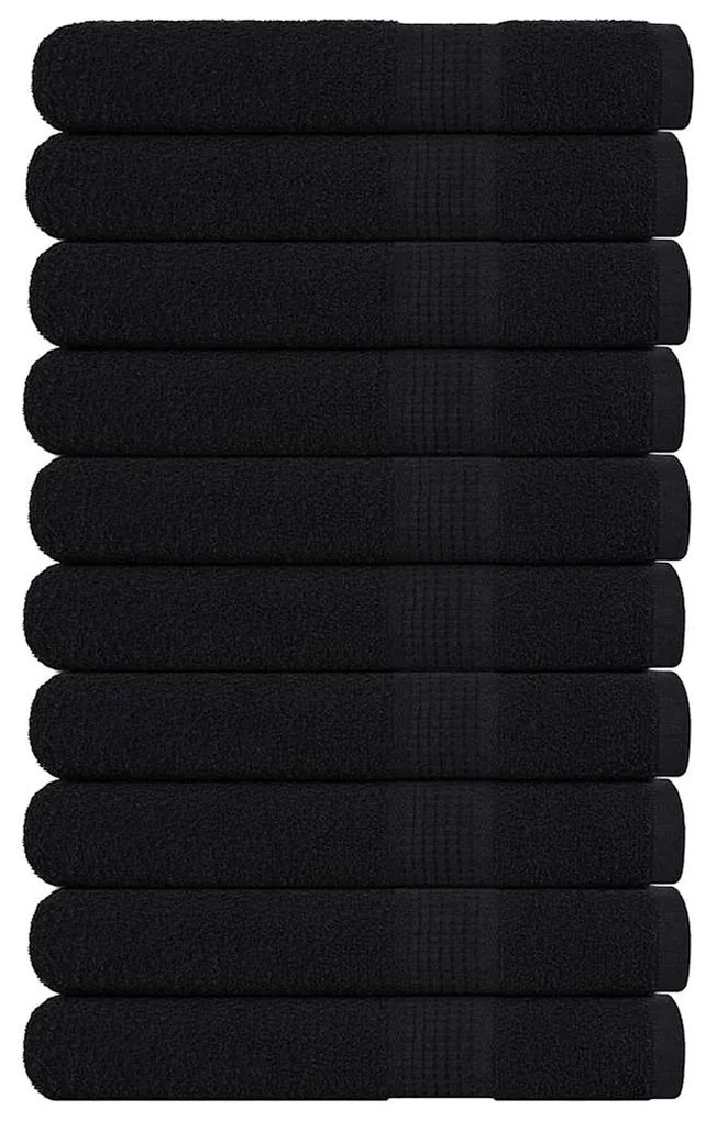 Saunové osušky FROGN 10 ks černé 80x200 cm 360 g/m² 136961