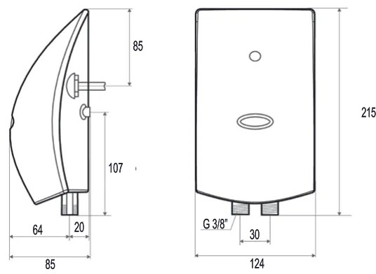 Mereo průtokový ohřívač vody 3,5 kW nízkotlaký EPO10