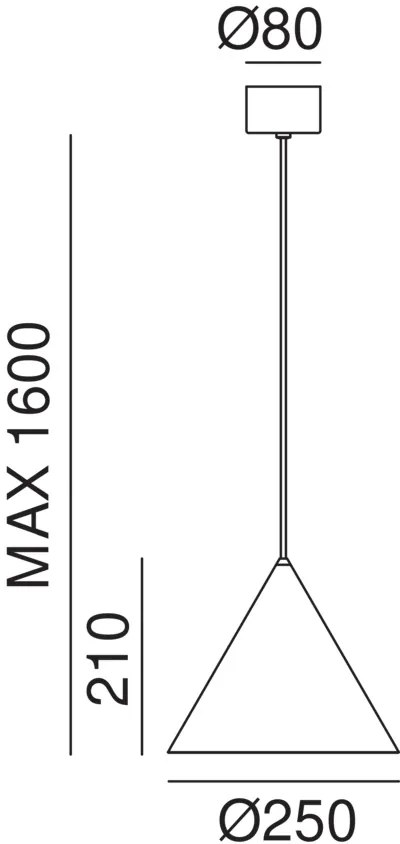 Il Fanale Minimalistické závěsné svítidlo CONE ø 250 mm Barva: Morocco
