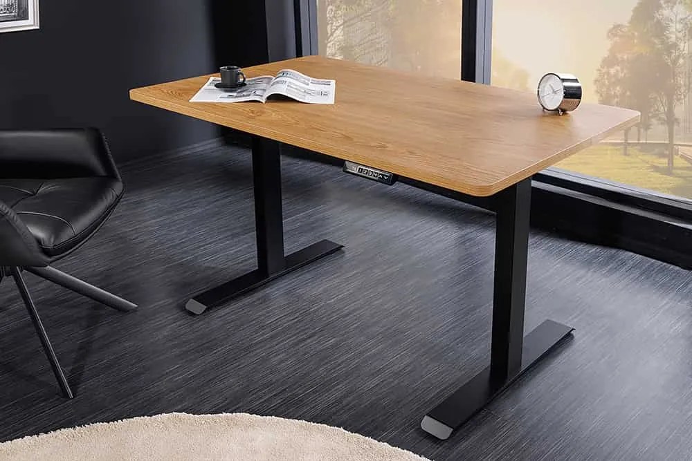 Výškově nastavitelný psací stůl Jayden 120 cm imitace dub - skladem