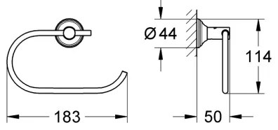 GROHE 40657001 - Držák toaletního papíru ESSENTIALS AUTHENTIC lesklý chrom